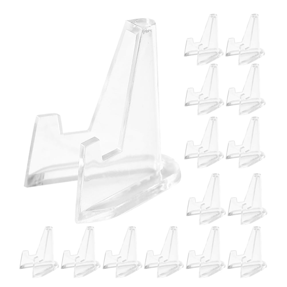 20pcs Clear Plastic Display Stand For Collectors Mini Easel Holder For ...