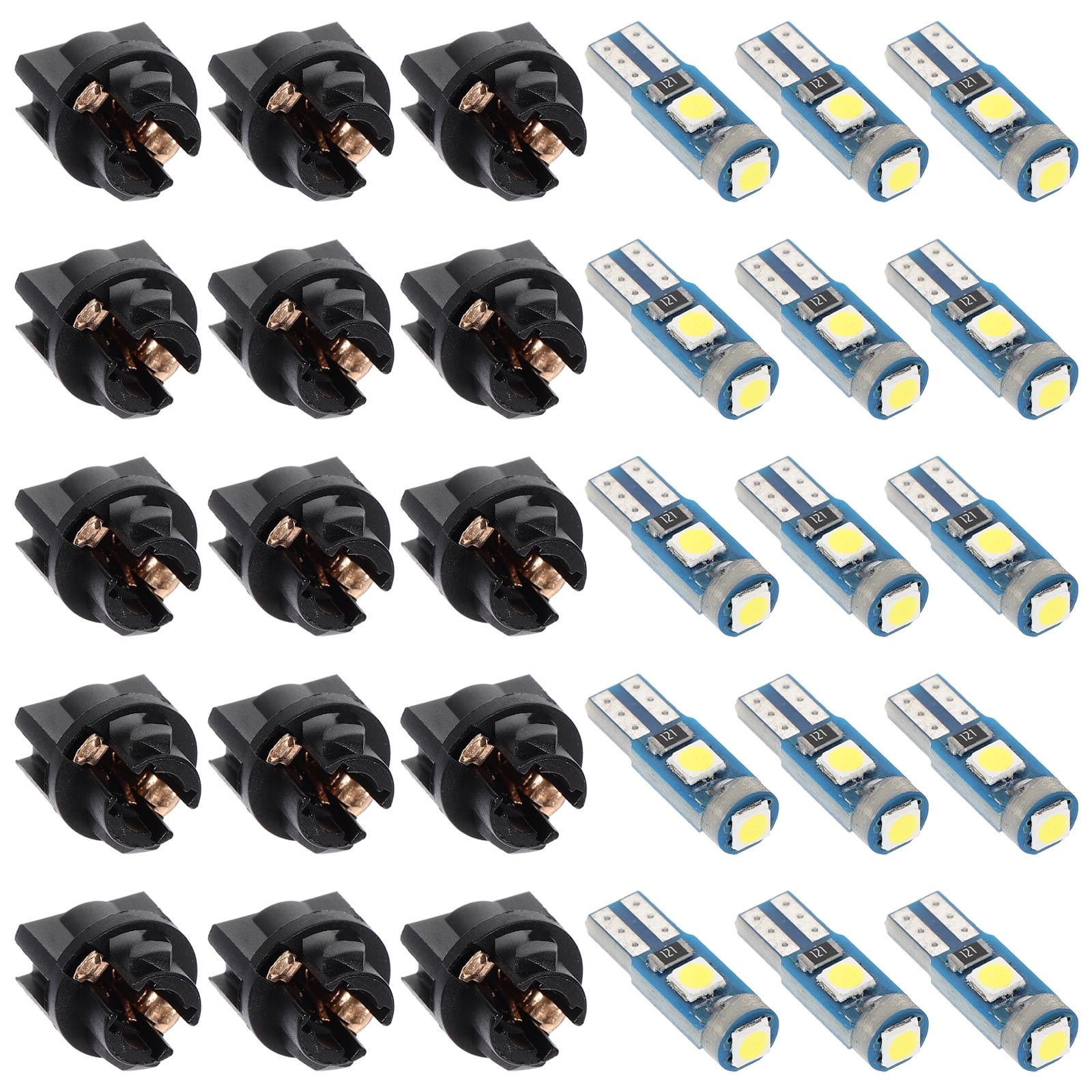 HOMEMAXS 20pcs Dashboard Light Bulb Small Gauge Cluster Bulb T5 Socket ...