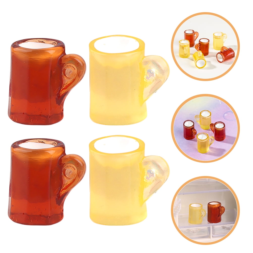20pcs Miniature Beer Accessories Mini Wine Glasses Dolls Mini Beer Cups ...