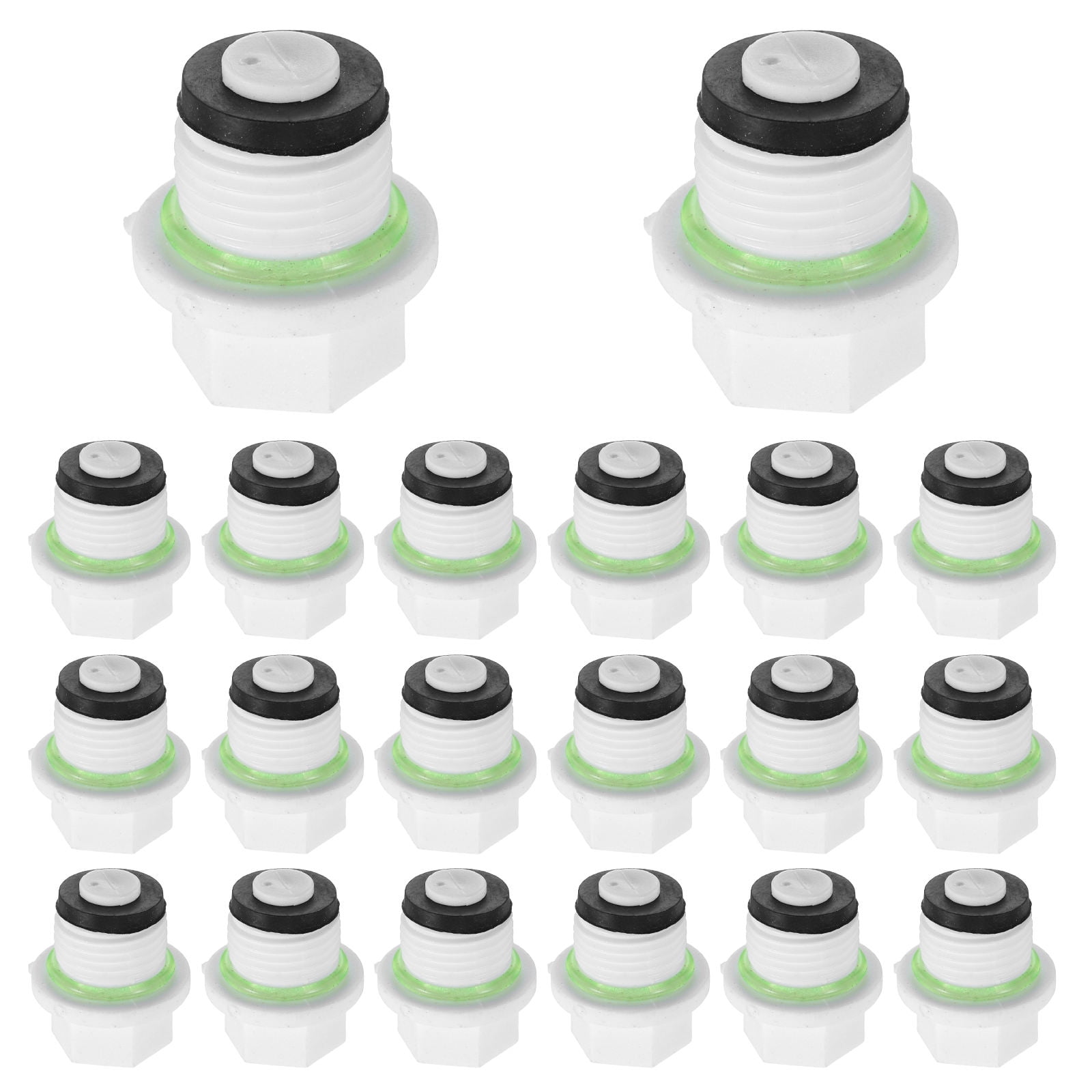 20pcs Plastic Threaded Hose Plugs Multi-Use Tubing Stoppers Pipe ...