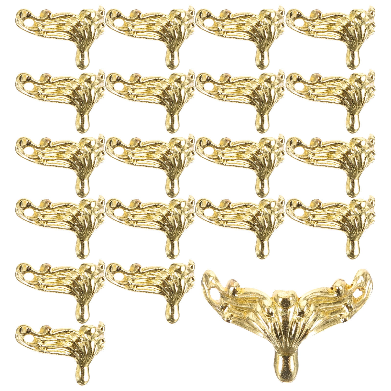 Minkissy Jewelry Box Feet Hardware Zinc Alloy Golden 20Pcs - Walmart.com