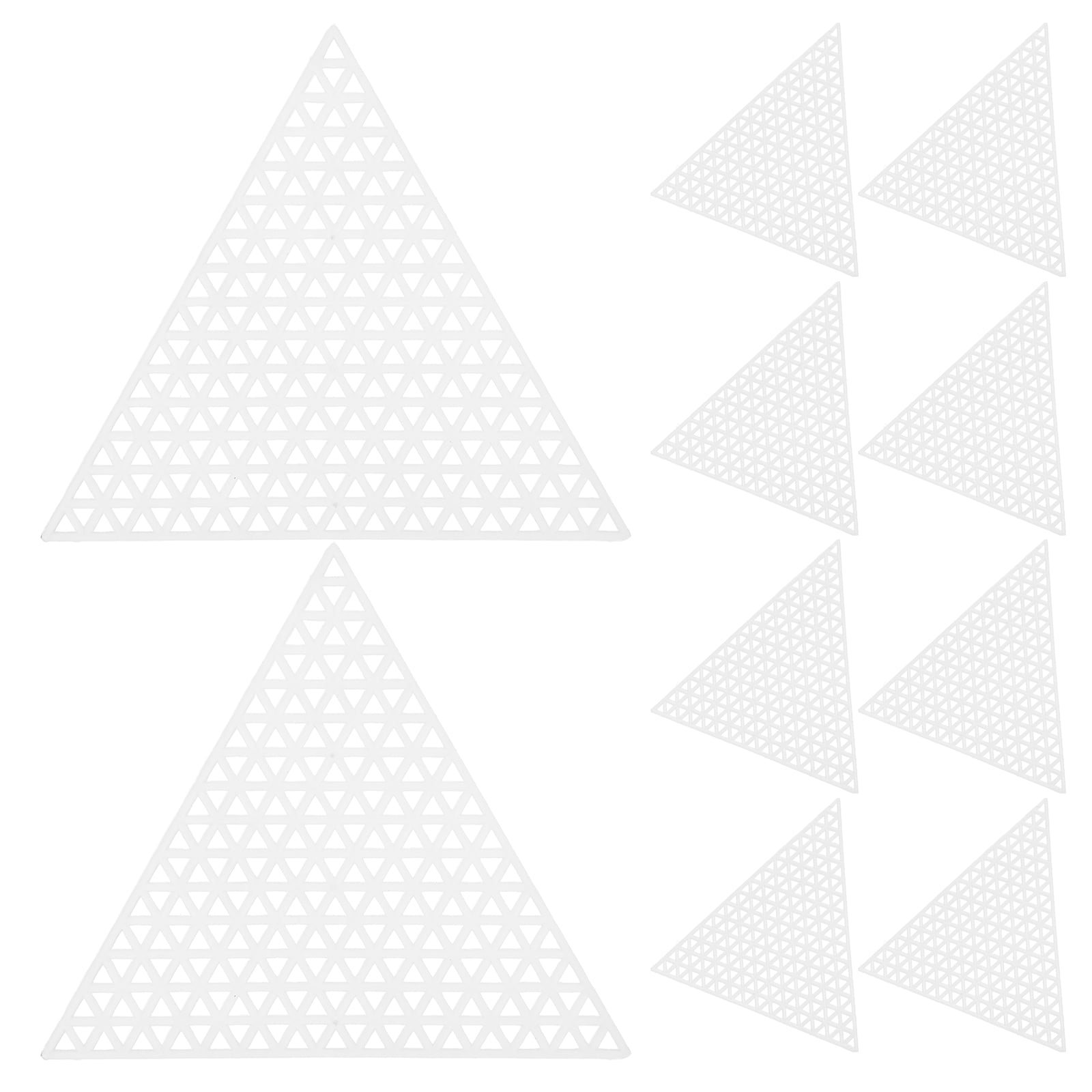 HOMEMAXS 20pcs Transparent White Triangle Canvas Plastic Craft Canvas ...
