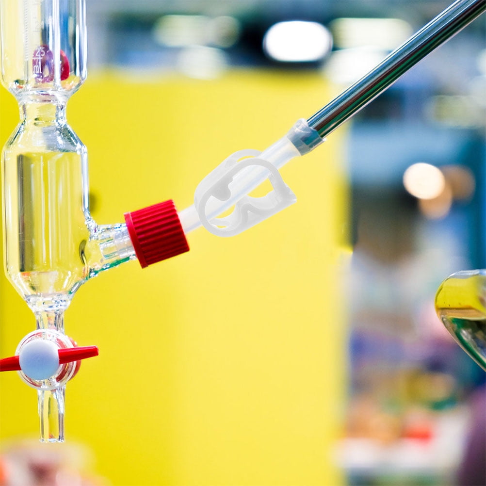 HOMEMAXS 20pcs White Plastic Tubing Shut Off Clamps Adjustable Flow ...