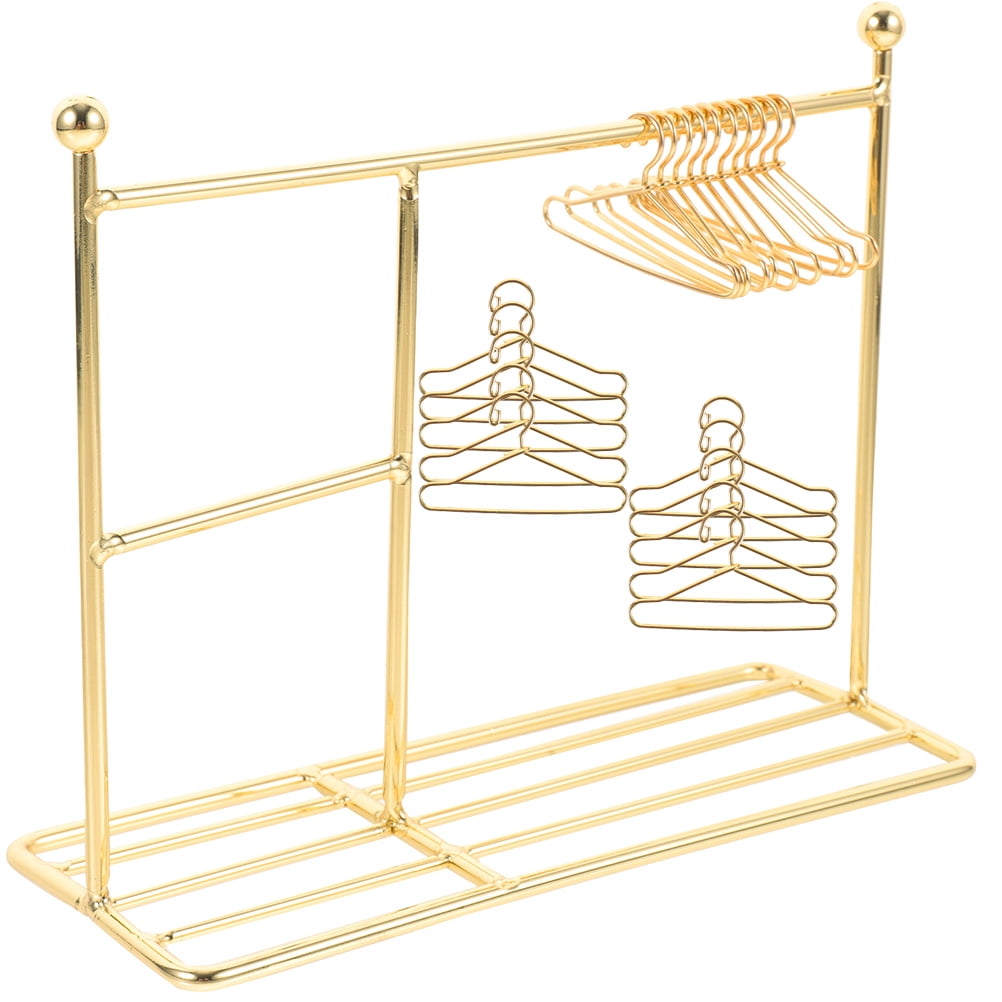 21Pcs Doll Garment Rack Mini Dolls Clothes Hanger Miniature Clothes ...