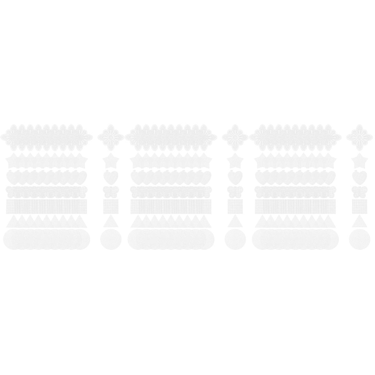 HOMEMAXS 210 Sheets Triangle Heart Circle Star Square Shape Plastic ...