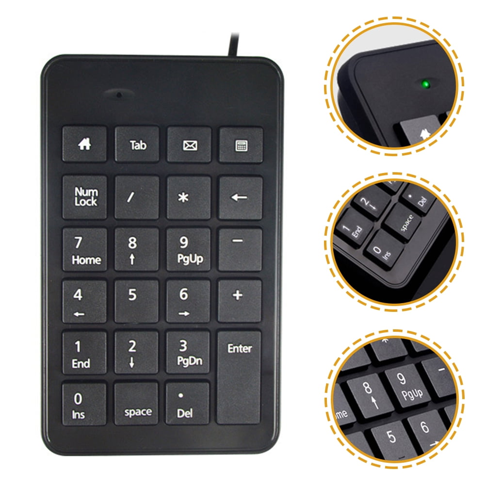 HOMEMAXS 22 Key USB Universal Keyboard Practical Numeric Keypad Mini Wired Keyboard Simple ...