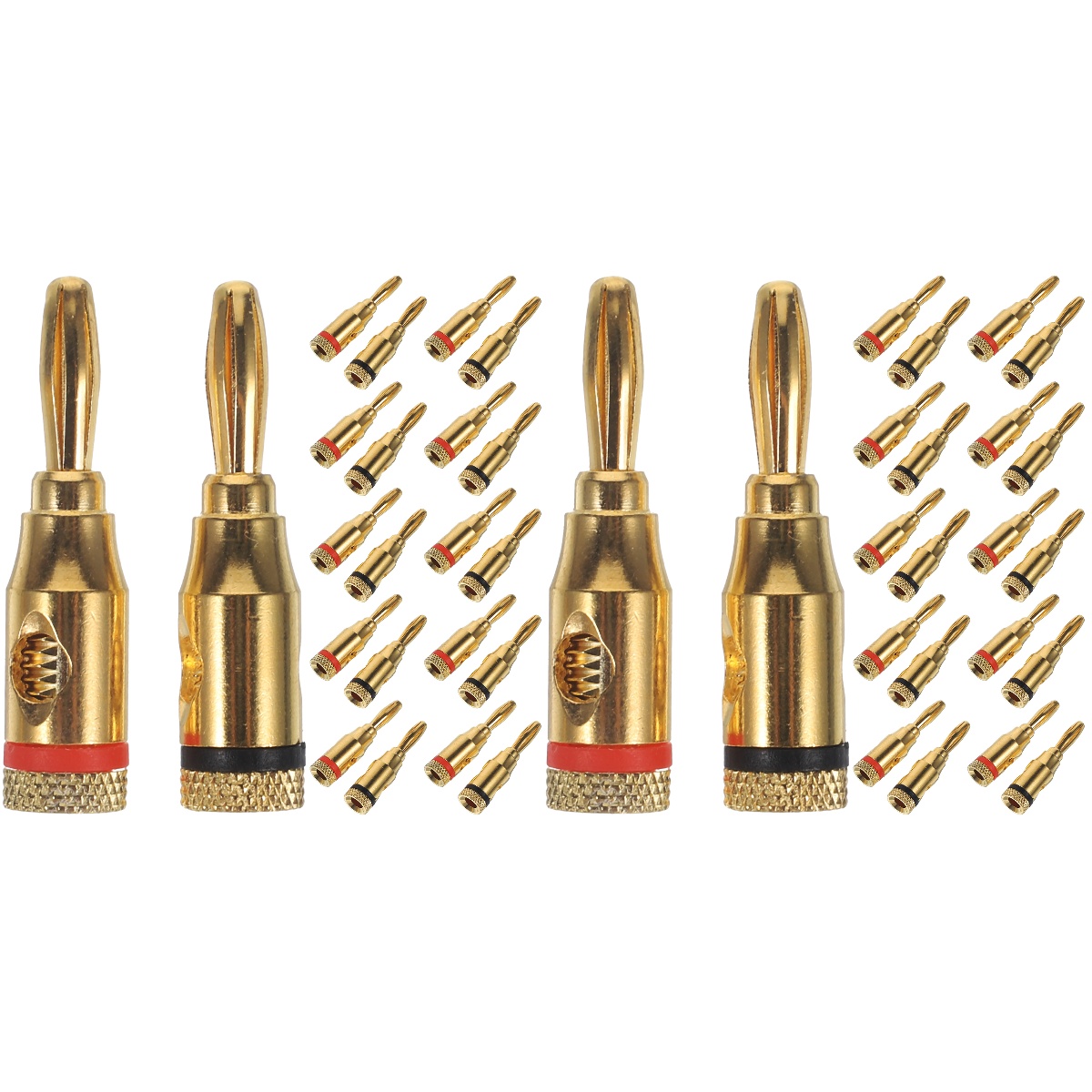 HOMEMAXS 24 Pairs Banana Plug Replacement 4mm Audio Jack Connector ...