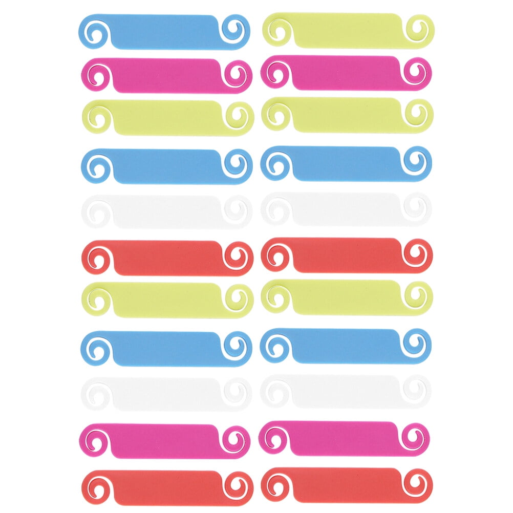 HOMEMAXS 24 Pcs Cable Printable Labels Sticker Rounded Edge Tie Network ...