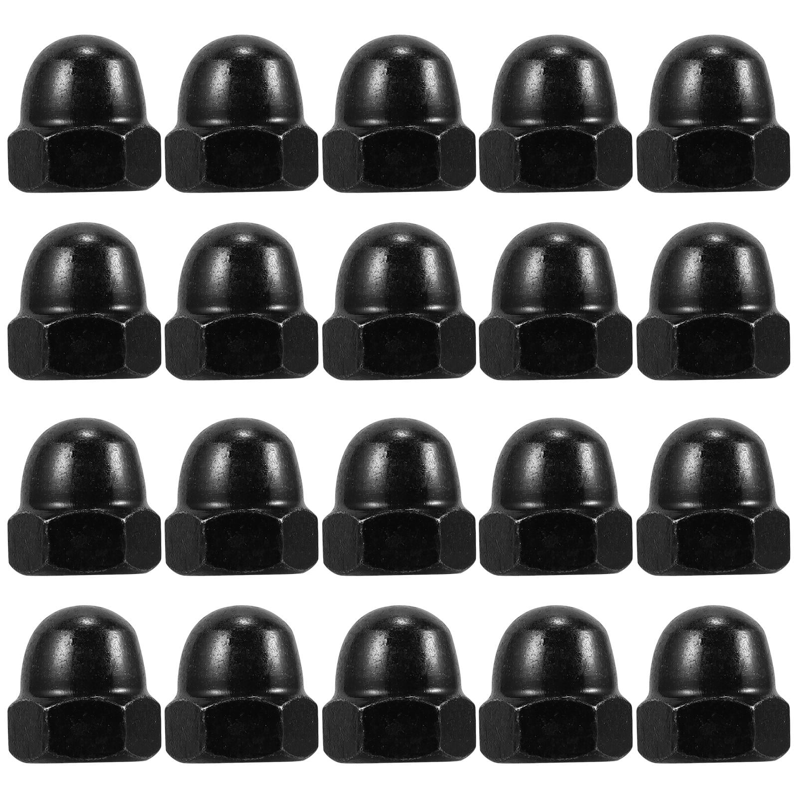 HOMEMAXS 24 Pcs Dome End Caps Screw Covers Bolt Protector Ends Black ...