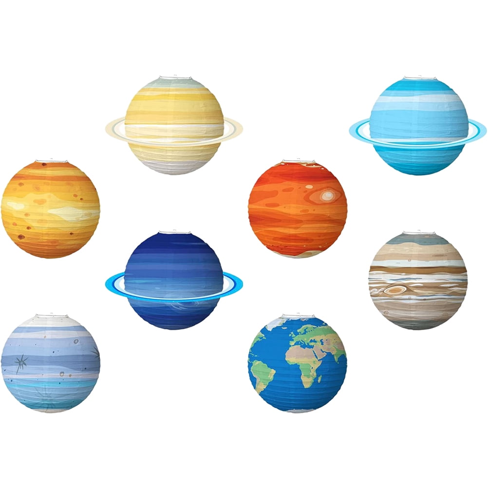 HOMEMAXS Pcs Lanterns Outer Space Decorations Solar System Planets ...