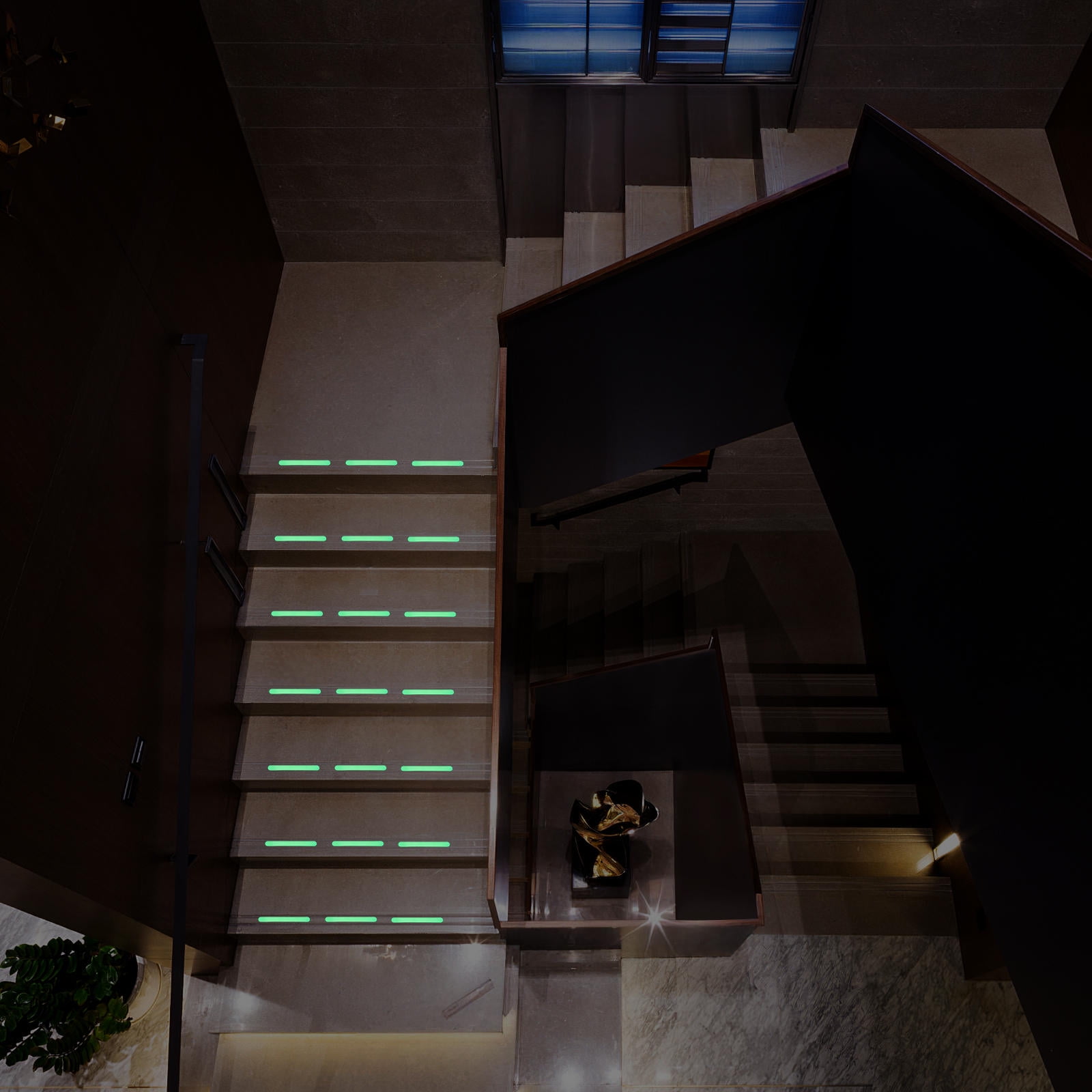 HOMEMAXS 24 Pcs Non Slip Stair Treads Indoor Reflective Anti Safety ...