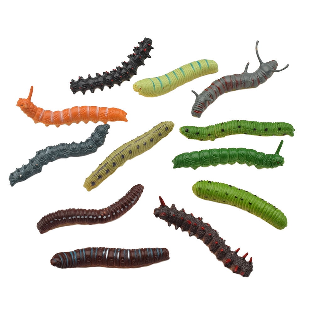 HOMEMAXS 24 Pcs Realistic Caterpillar Model Garden Decoration ...