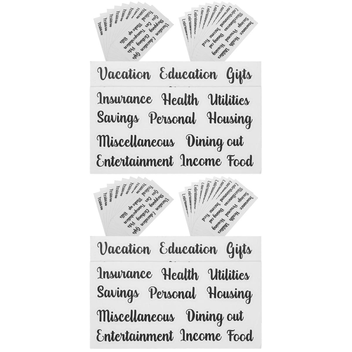 HOMEMAXS 24 Sets of Daily Use Cash Envelope Labels Multi-function Label ...