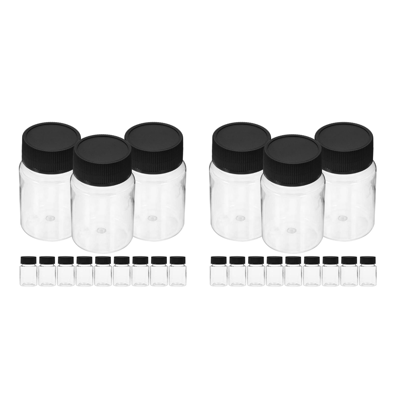 HOMEMAXS 24 pcs Clear Plastic Wide Mouth Sample Bottles With Screw Caps ...