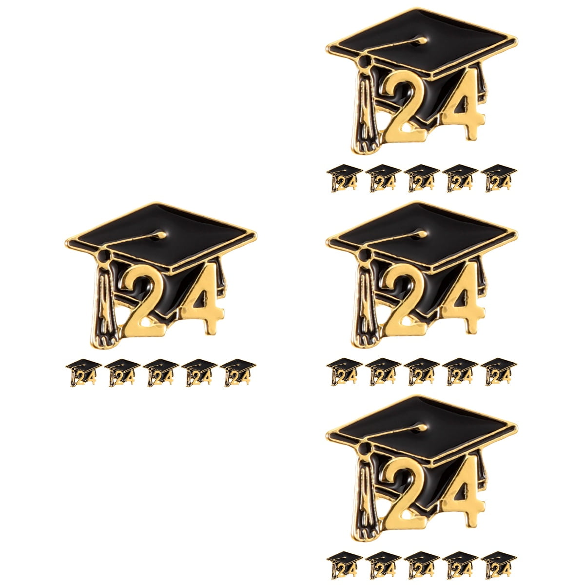 24 pcs Graduation Cap Lapel Pin Senior Student Brooch Alloy Brooch Pin ...
