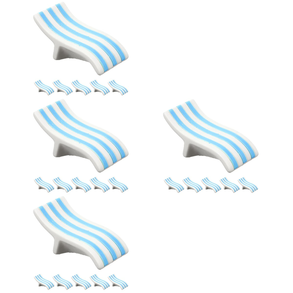 24 pcs Miniature Beach Chairs Tiny House Furniture Mini House ...