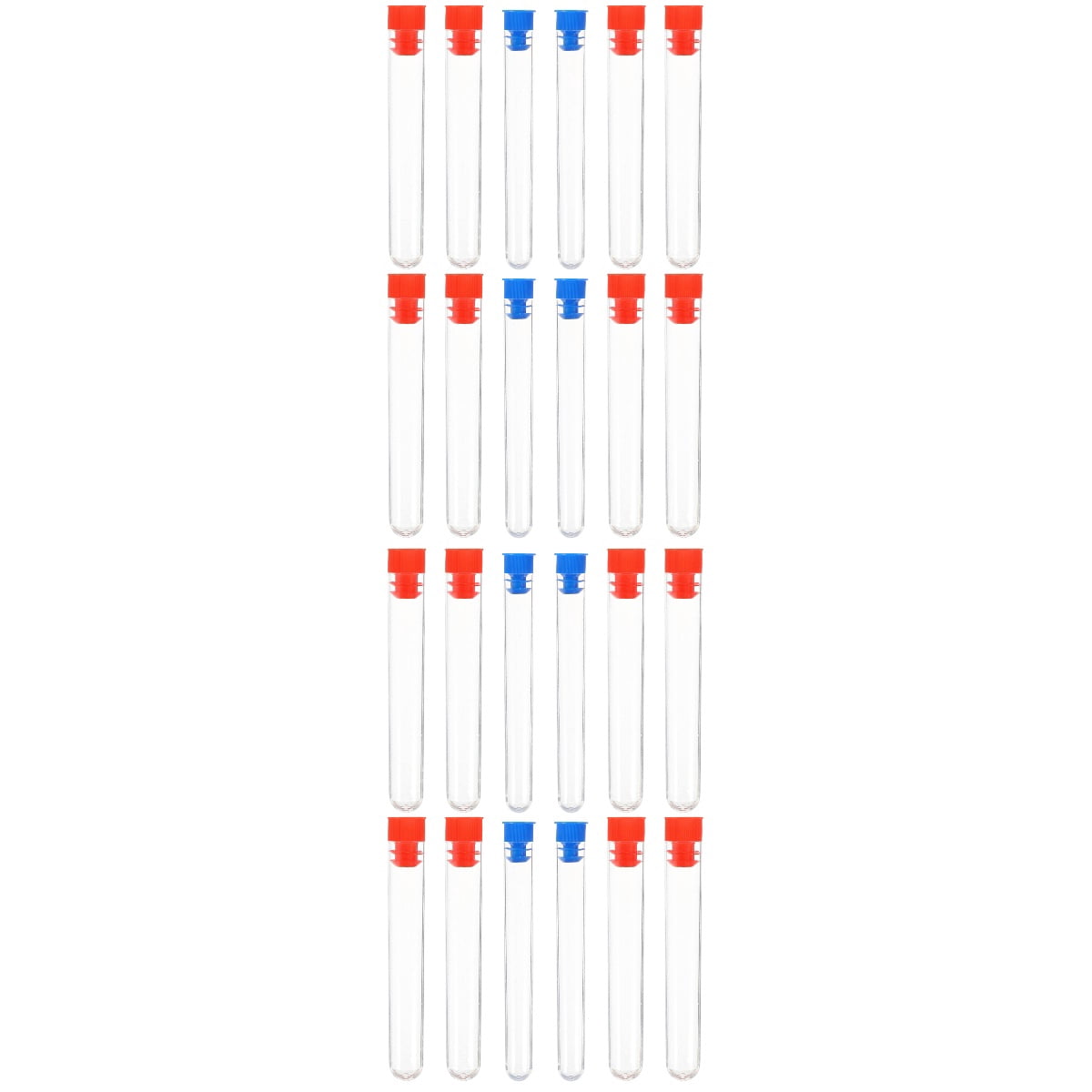 HOMEMAXS 24 pcs Plastic Test Tubes Storage Containers Clear Test Tube ...