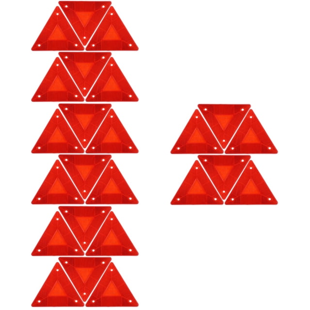 HOMEMAXS 24 pcs Slow Moving Triangle Warning Signs Vehicle Safety ...
