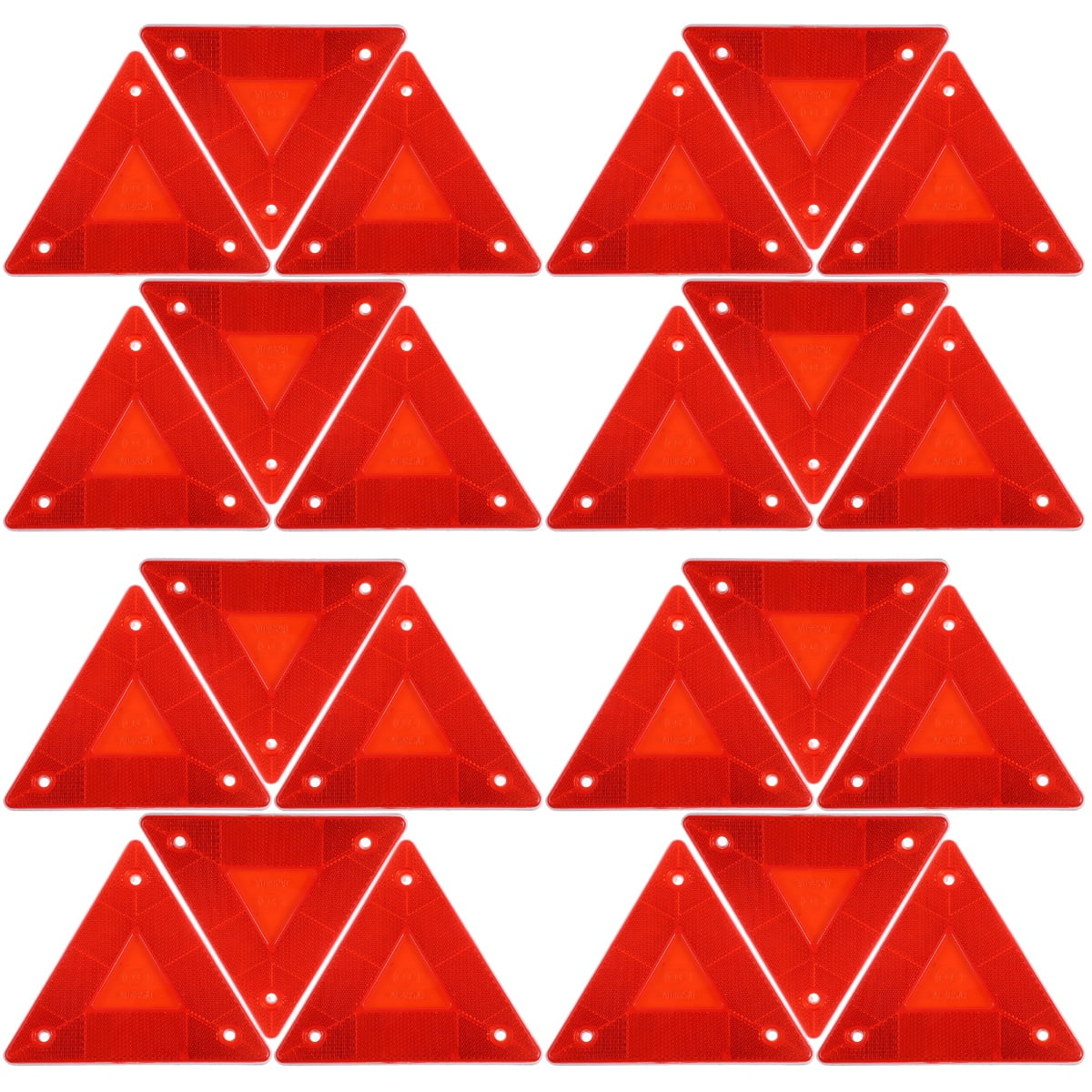 HOMEMAXS 24 pcs Slow Moving Triangle Warning Signs Vehicle Safety ...
