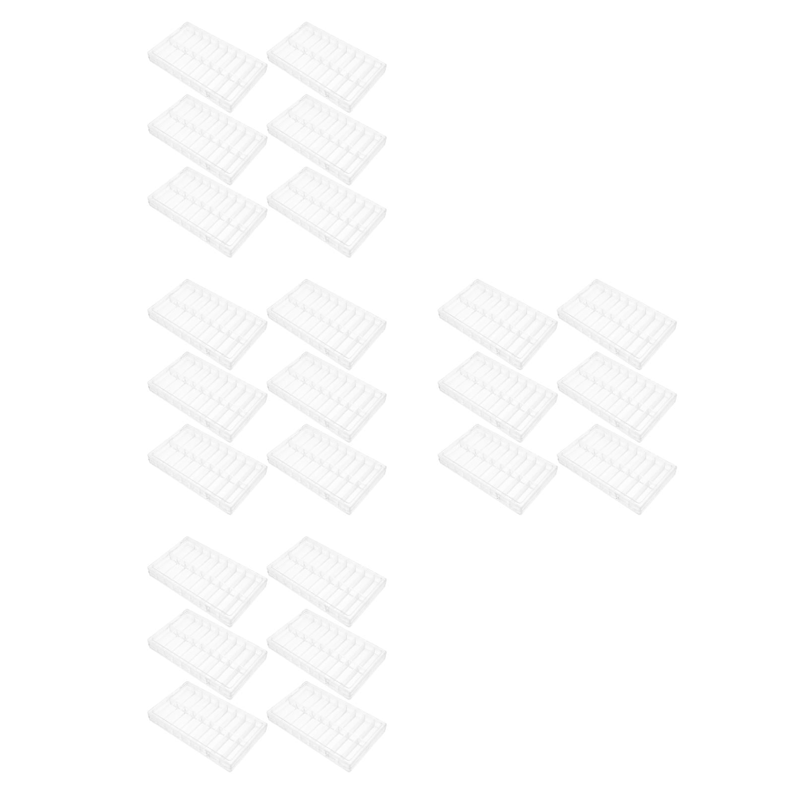 HOMEMAXS 24 pcs Spare Parts Organizer Box Clear Plastic Case For Watch ...