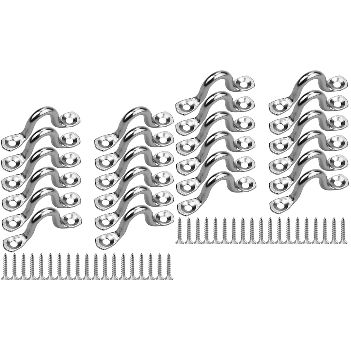 HOMEMAXS 24 pcs Stainless Steel Boats Deck Pad Eye Straps Kayak ...