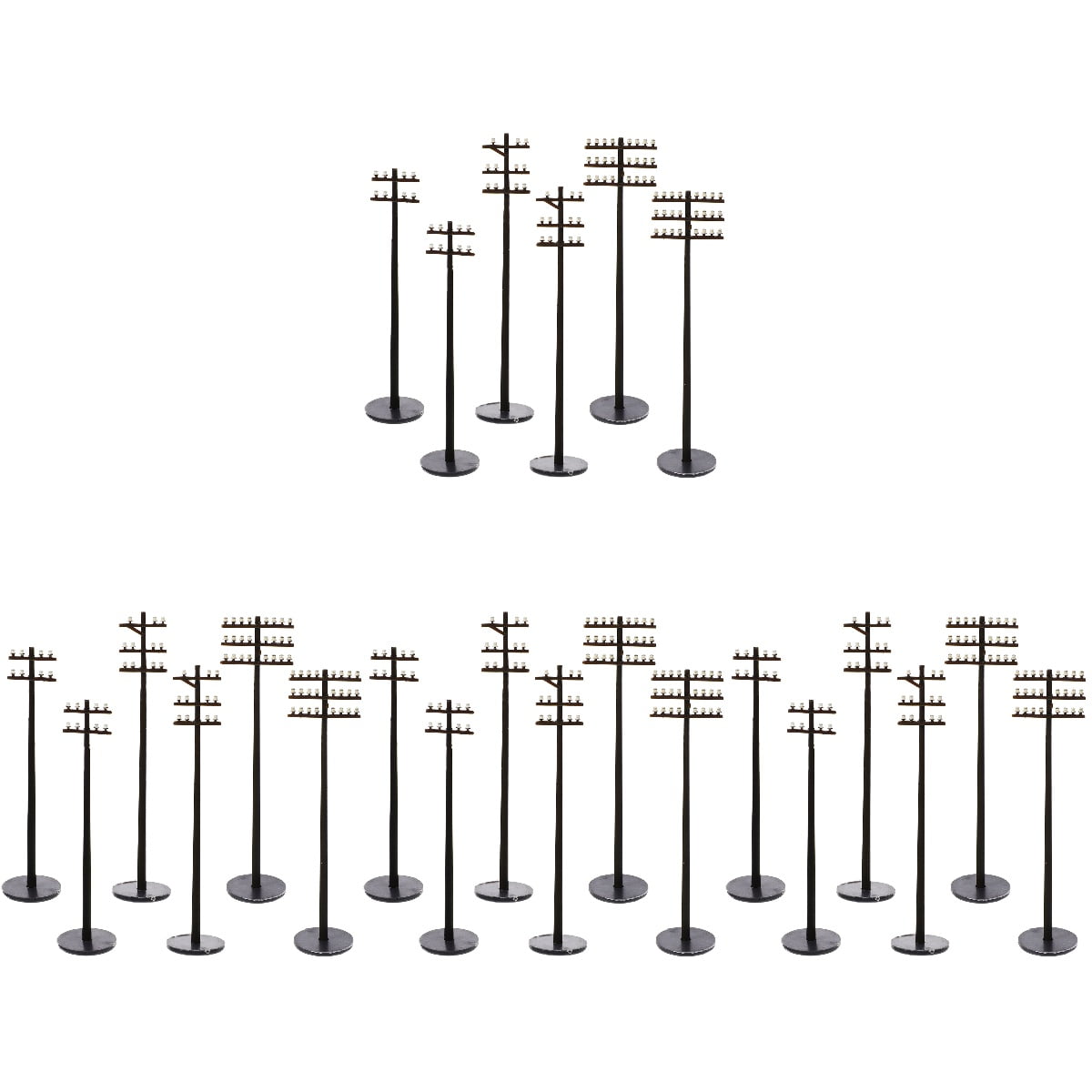 HOMEMAXS 24 pcs Telegraph Poles Road Telegraph Poles Models Garden ...