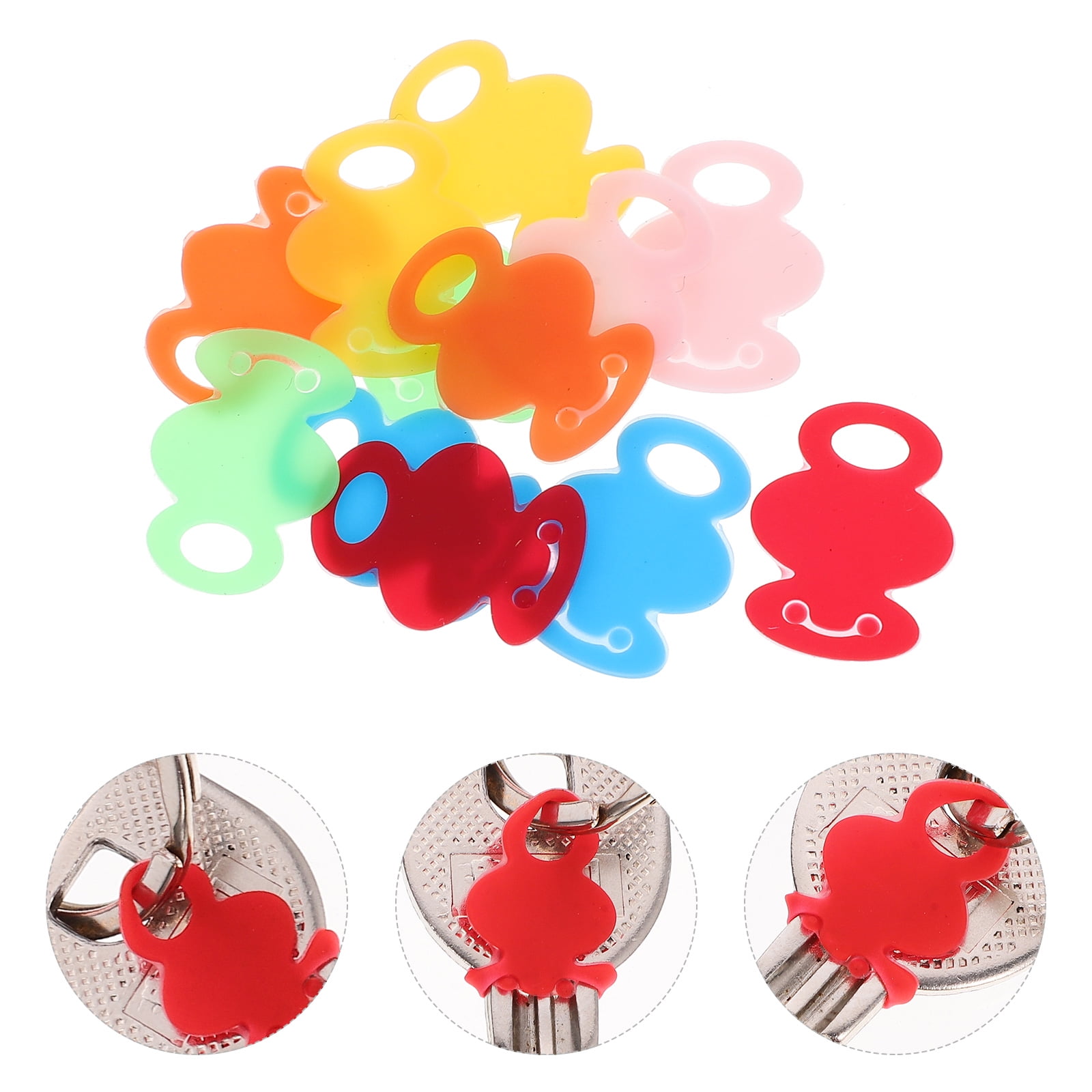 HOMEMAXS 24Pcs Cue Key Marker Silicone Key Covers Colorful Key Caps ...