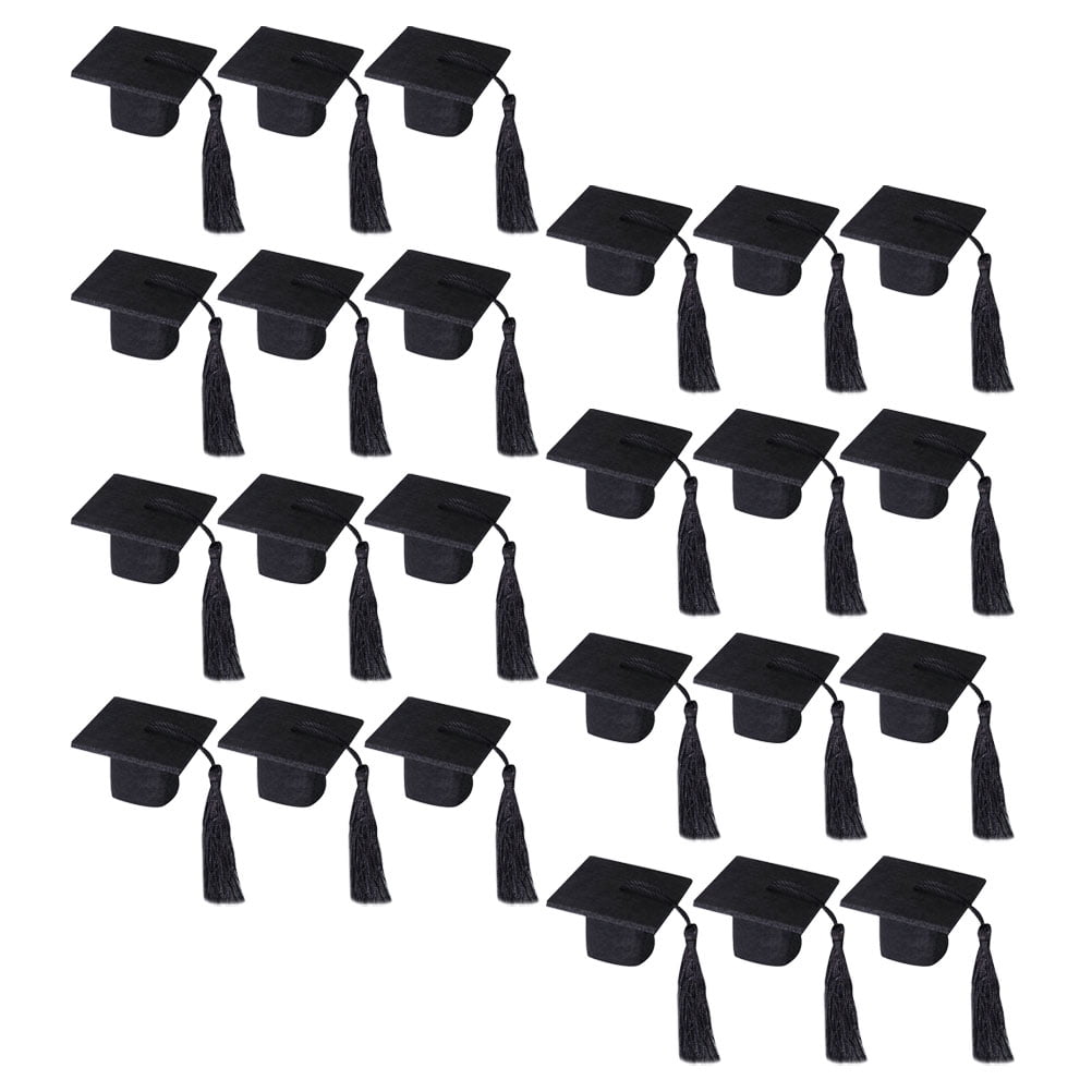 HOMEMAXS 24pcs Mini Graduation Caps Decorations Class of 2025 Small ...