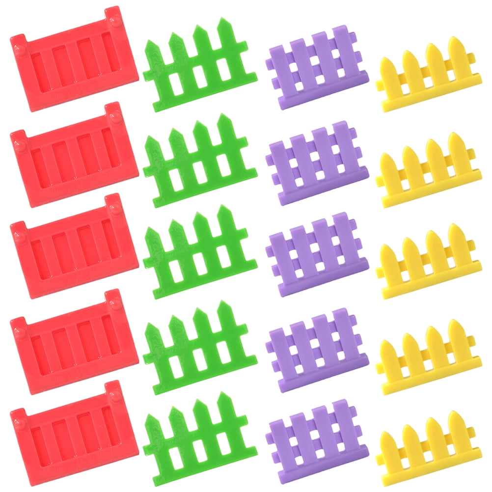 HOMEMAXS 24pcs Miniature Garden Fence Decorative Small Resin Fence Doll ...