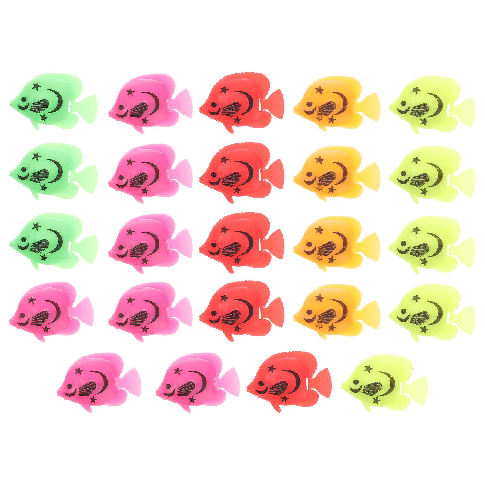 HOMEMAXS 24pcs Simulate Plastic Fish Miniature Tropical Fish Model Fish ...