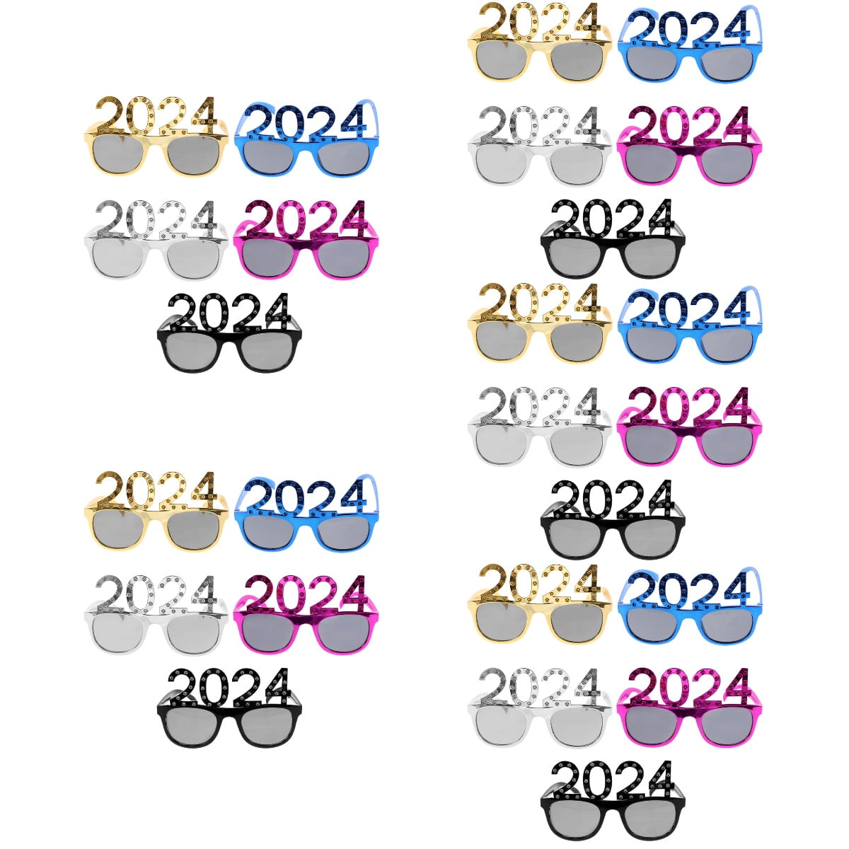 25 Pcs 2024 Eyeglasses New Year Eyeglasses Fancy Party Eyewear Party ...