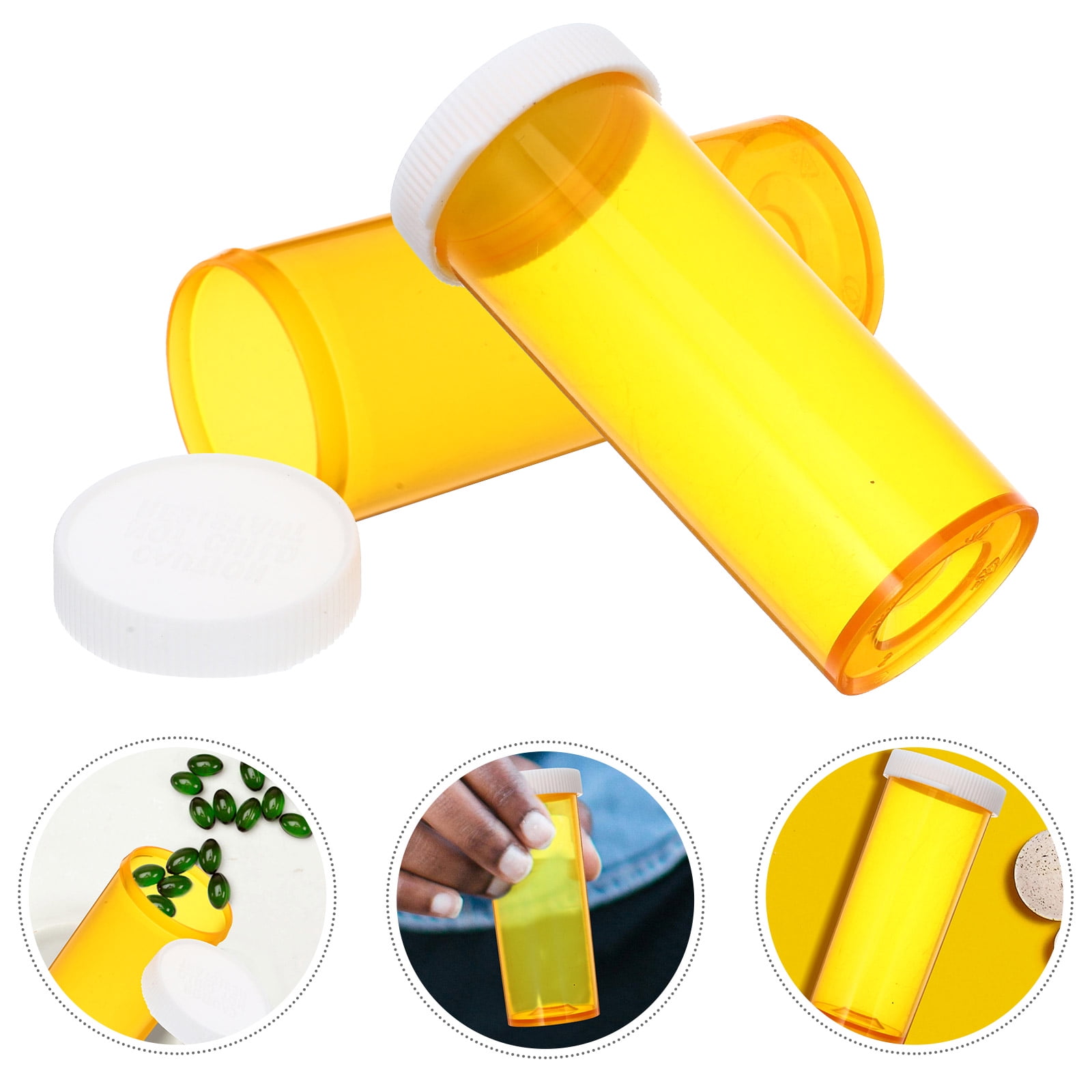 HOMEMAXS 25 Pcs Bottles Pill Holder Medicine Health Care Container ...