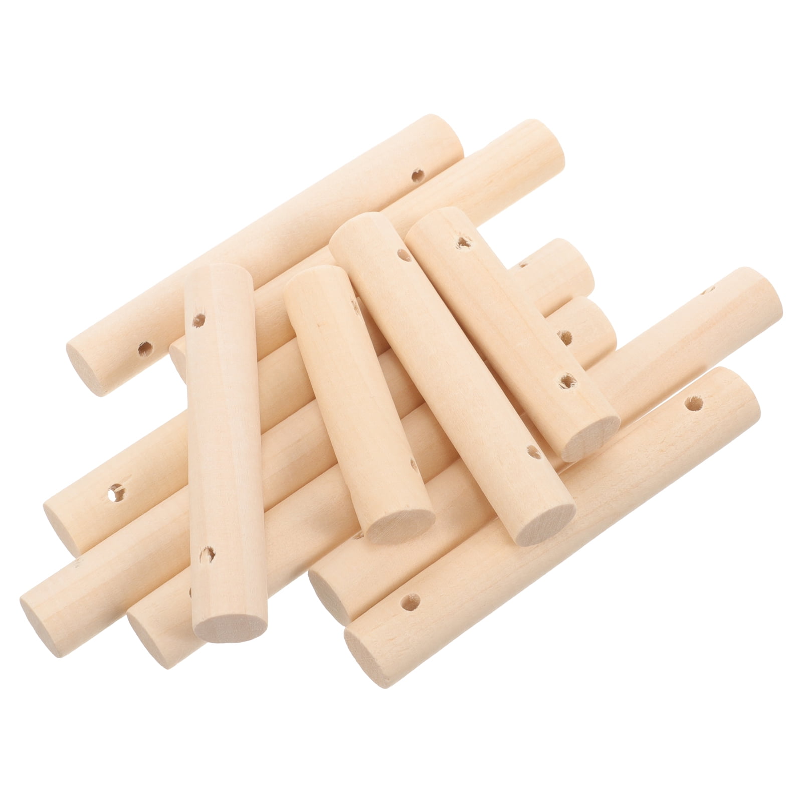 HOMEMAXS 25 Pcs Collapsible Project Round Wood Stick Accessories ...