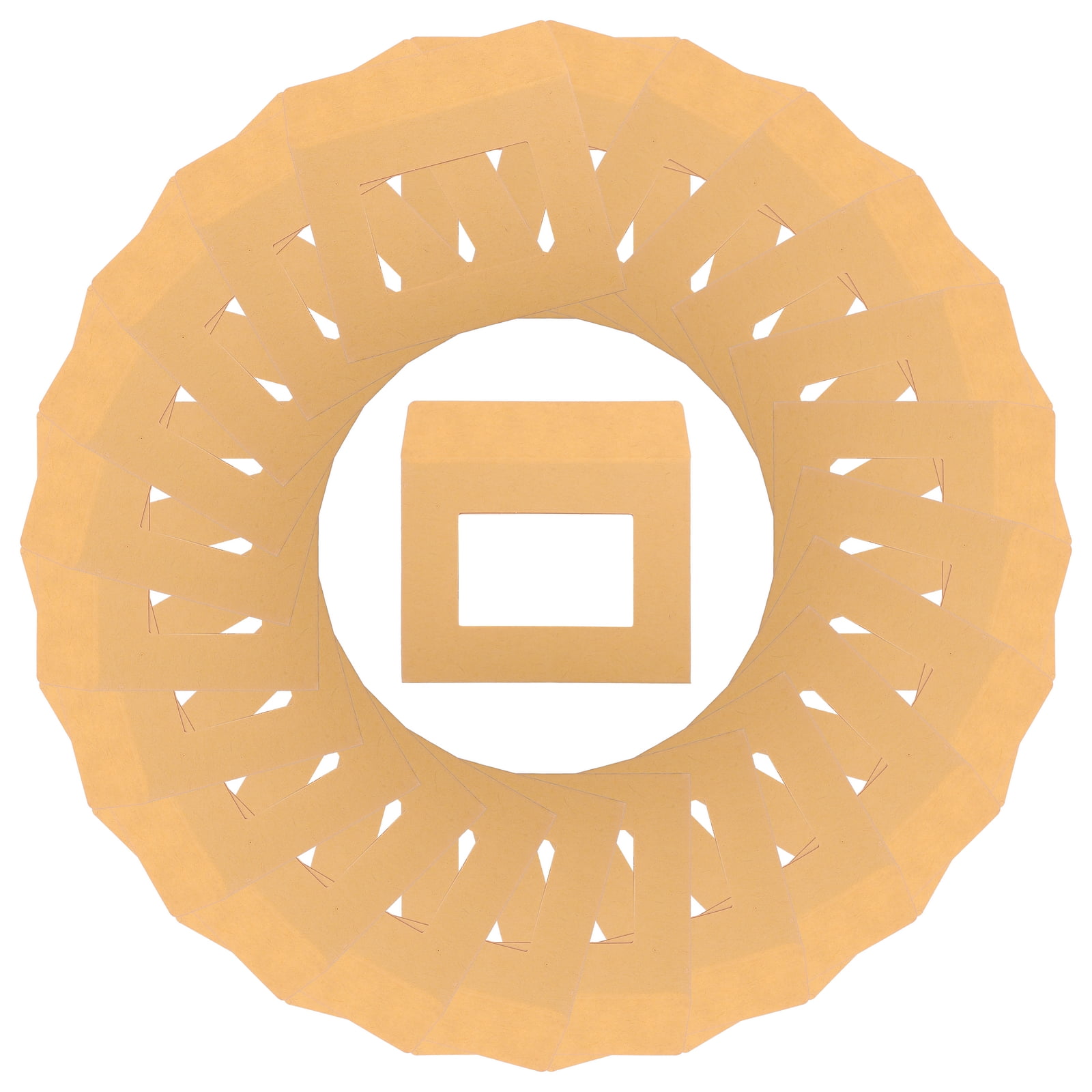 HOMEMAXS 25 Pcs Mail Packet Transparent Kraft Paper Khaki Envelopes ...