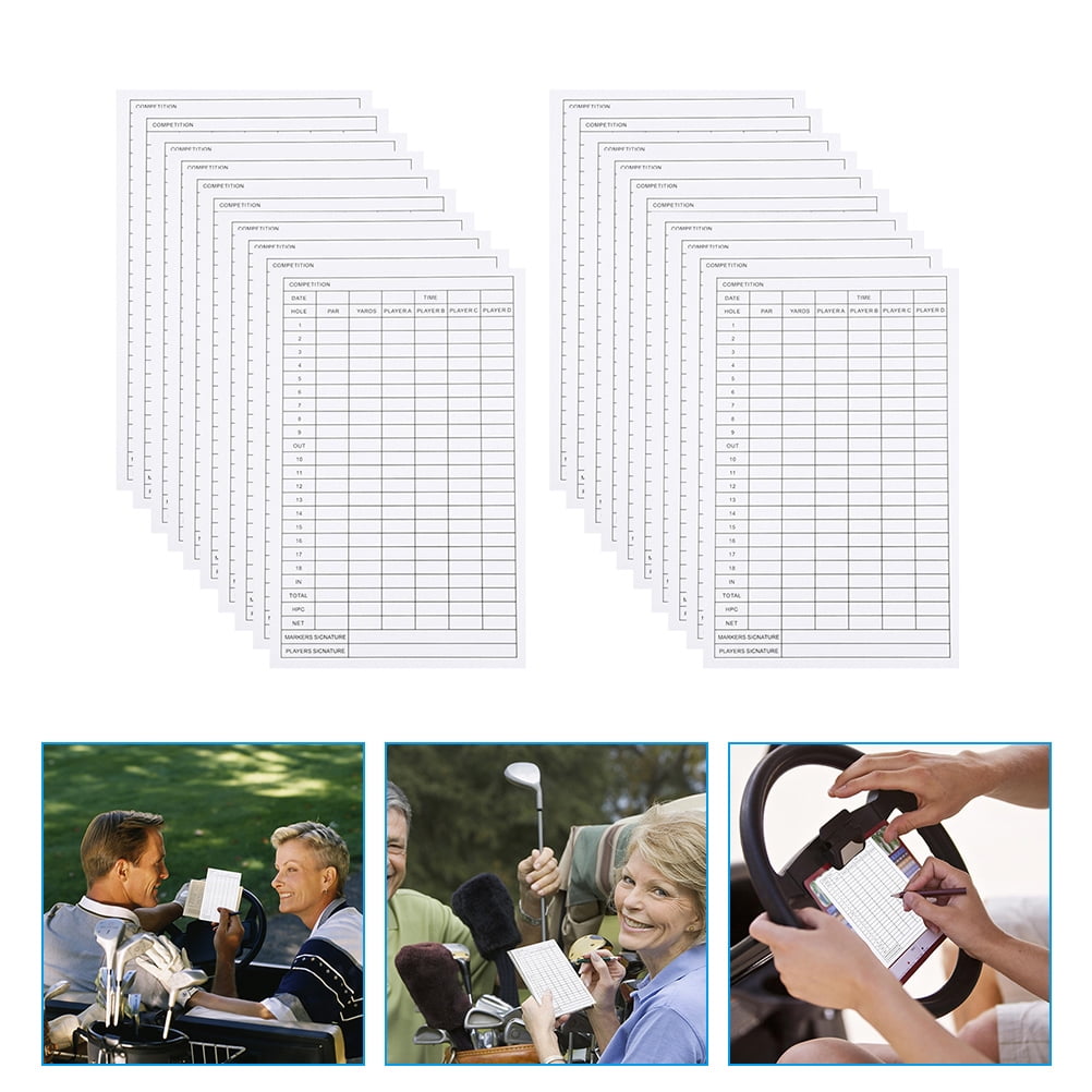 HOMEMAXS 25 Pcs Recording Cards Sports Scorecards Golf Keeper ...