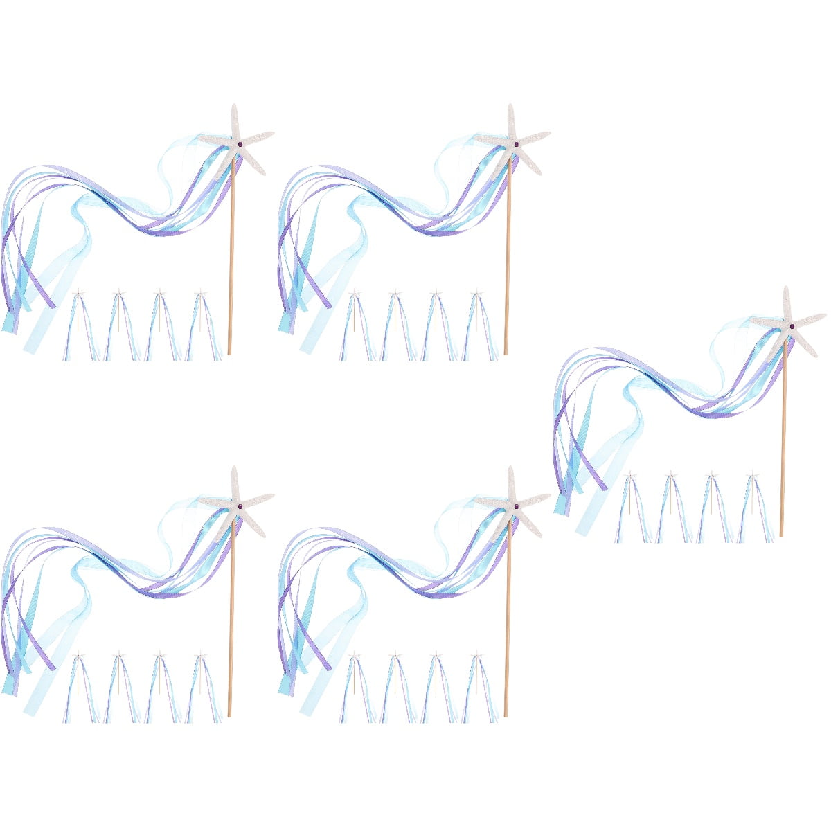 HOMEMAXS 25 Pcs -Shaped Fairy Wands Ribbon Design Fairy Wands Fairy Rod ...