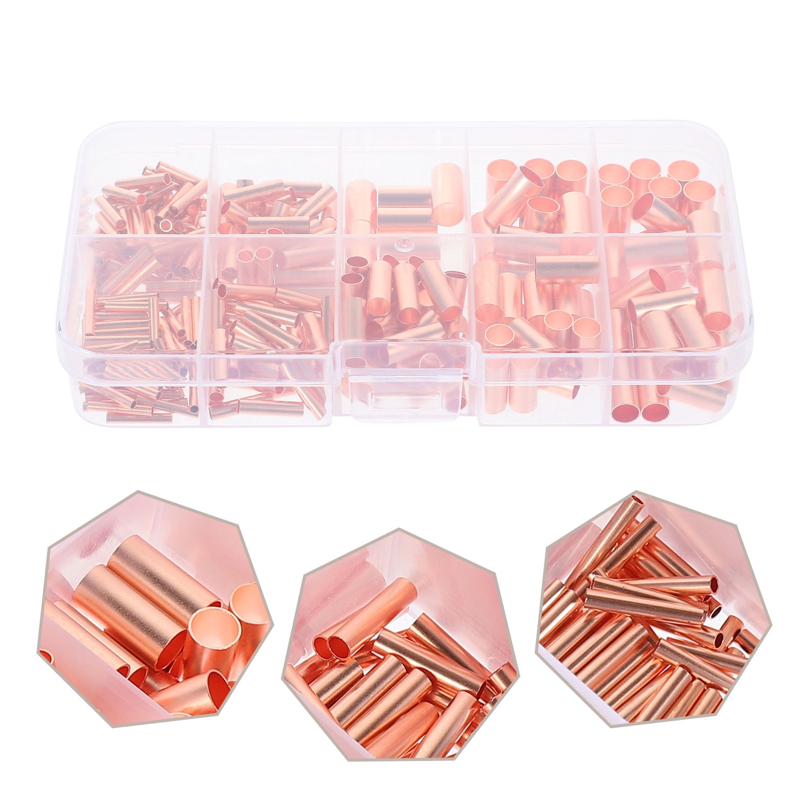 HOMEMAXS 250 Pcs Copper Connecting Pipe Tube Solder Seal Wire ...