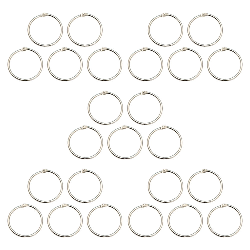HOMEMAXS 25Pcs Notebook DIY Binder Rings Reusable Rings Loose Leaf ...