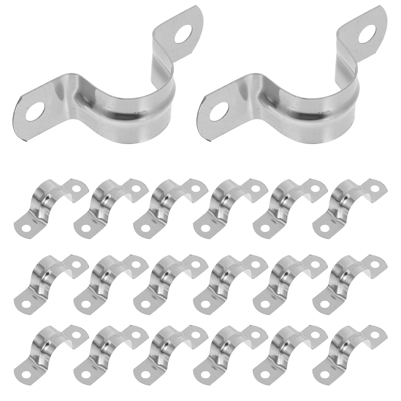 HOMEMAXS 25Pcs Stainless Steel Pipe Strap M20 U Bracket Pipe Clamp ...