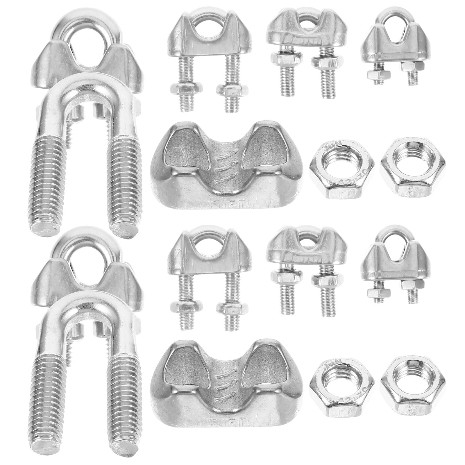 HOMEMAXS 25pcs Cable Clamps Wire Rope Clamps U Clamp U Bolts Wire Rope ...