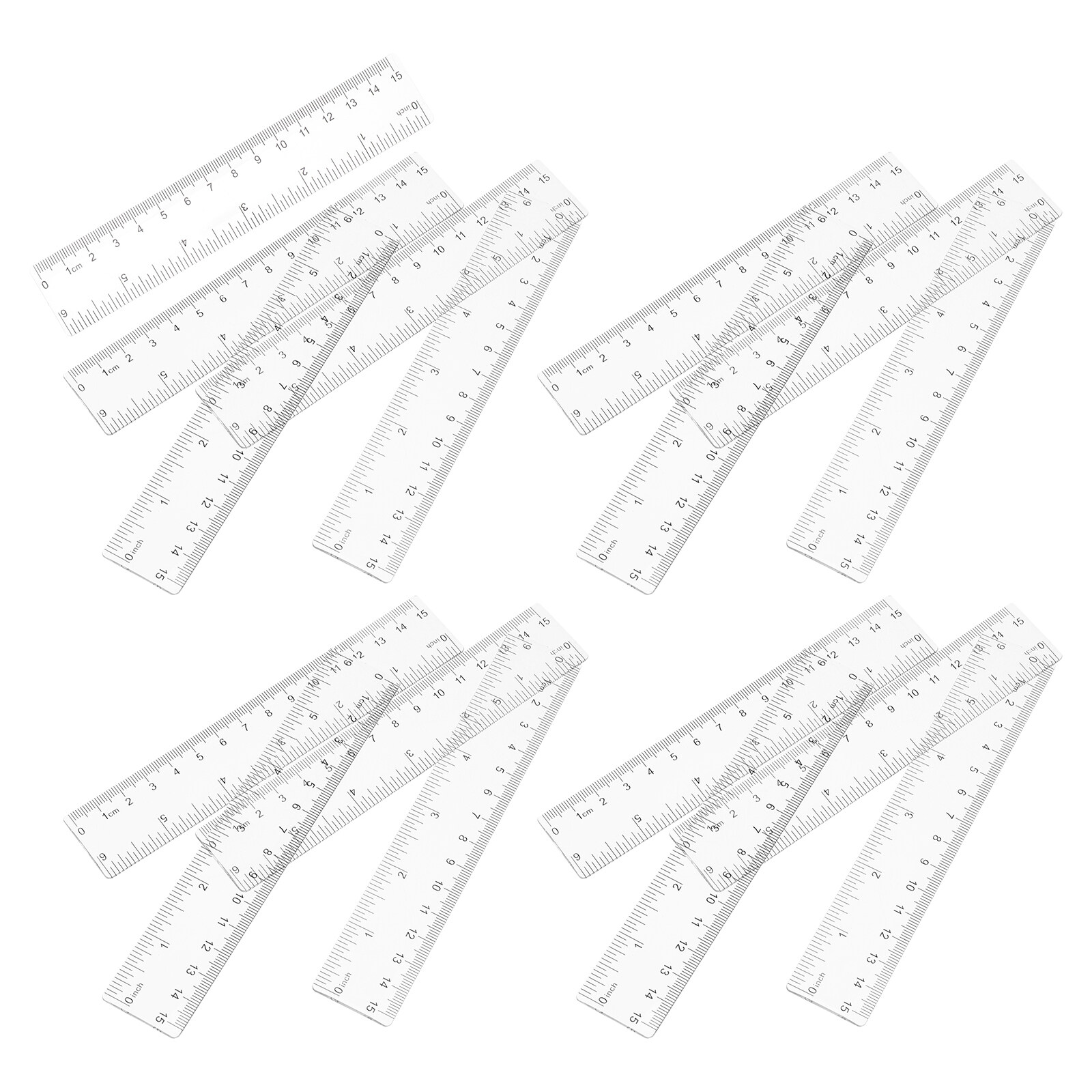 HOMEMAXS 25pcs Plastic Measuring Rulers Students Drawing Rulers ...