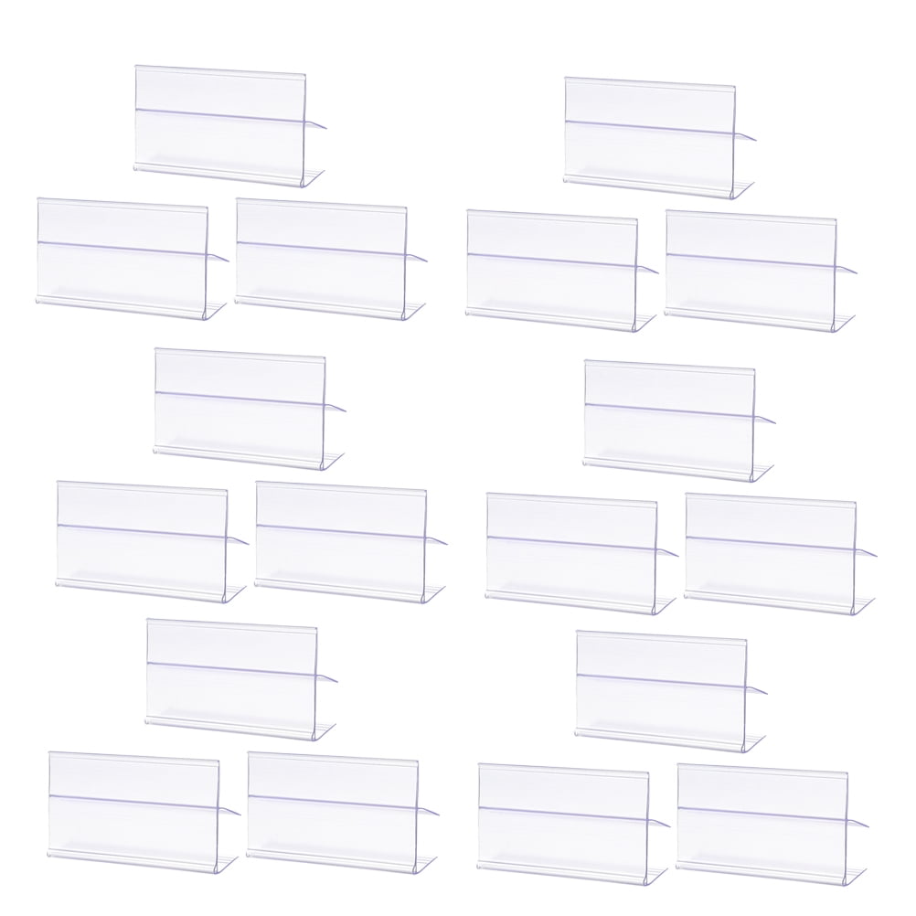 WEUVEB Food Label Holders Transparent Plastic 25Set 3.14X1.57X0.79in ...