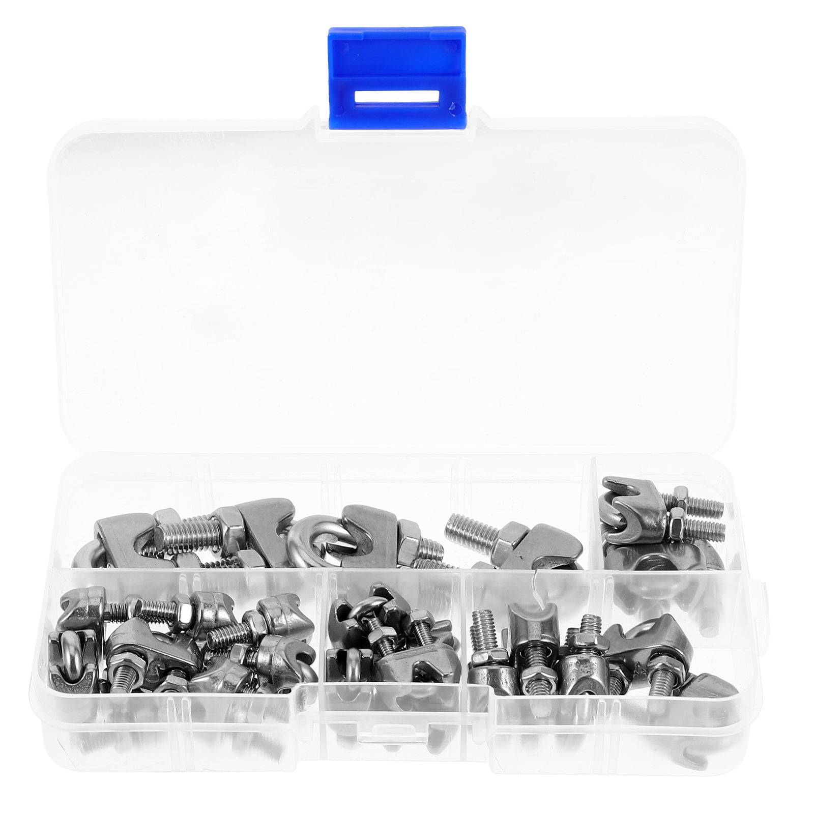 HOMEMAXS 25pcs Wire Rope Clips U Bolts Stainless Steel Wire Rope Cable ...