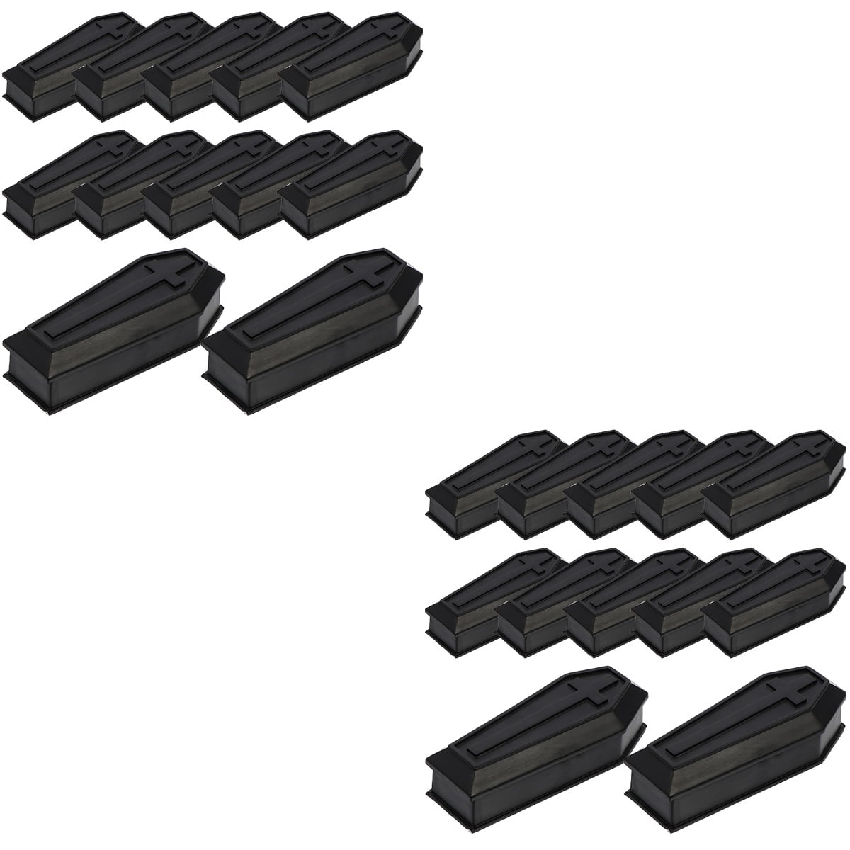 HOMEMAXS 28 pcs Halloween Coffin Prop Plastic Coffin Box with Lid Party ...