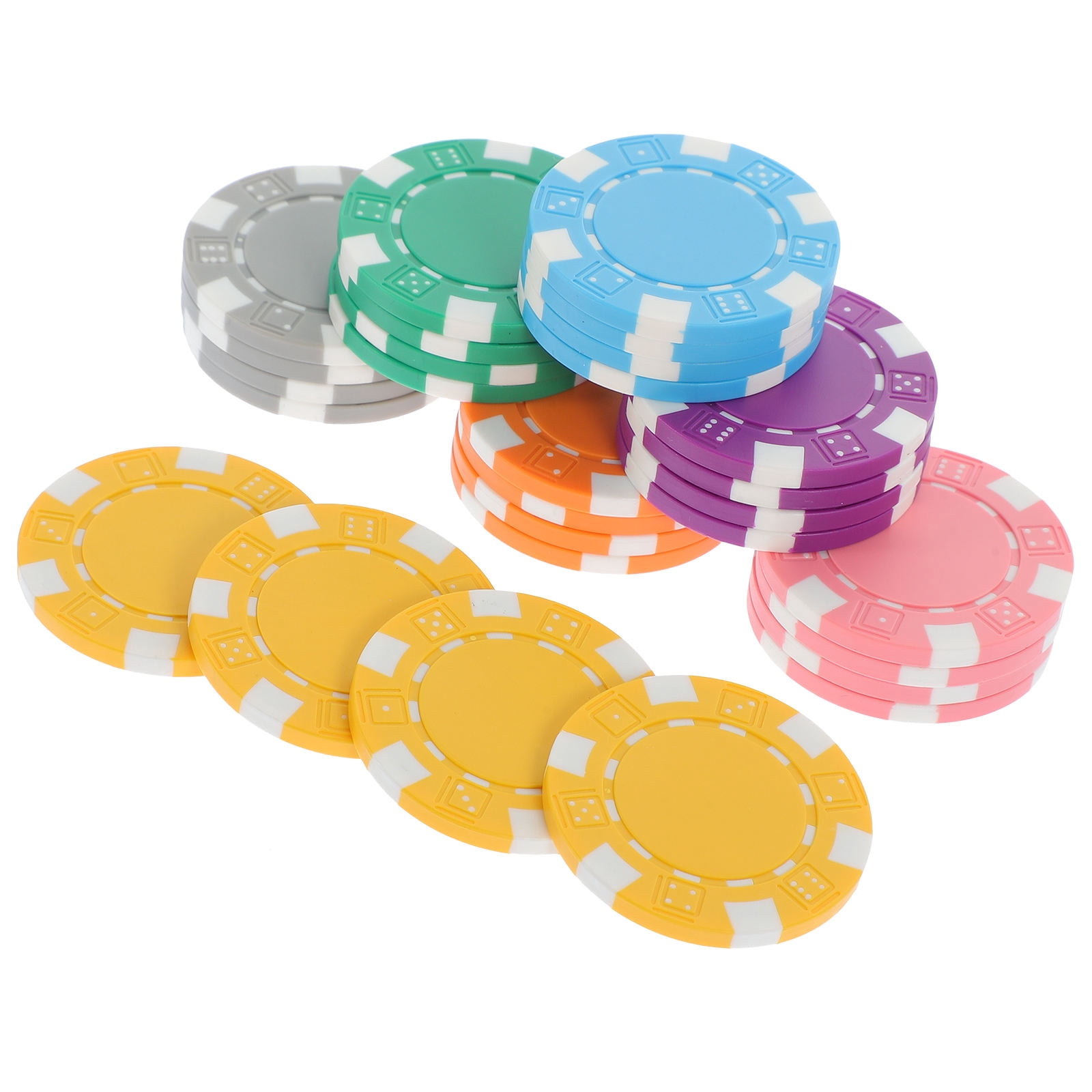HOMEMAXS 28pcs Assorted Color Reusable Poker Chips for Home Gaming PP ...