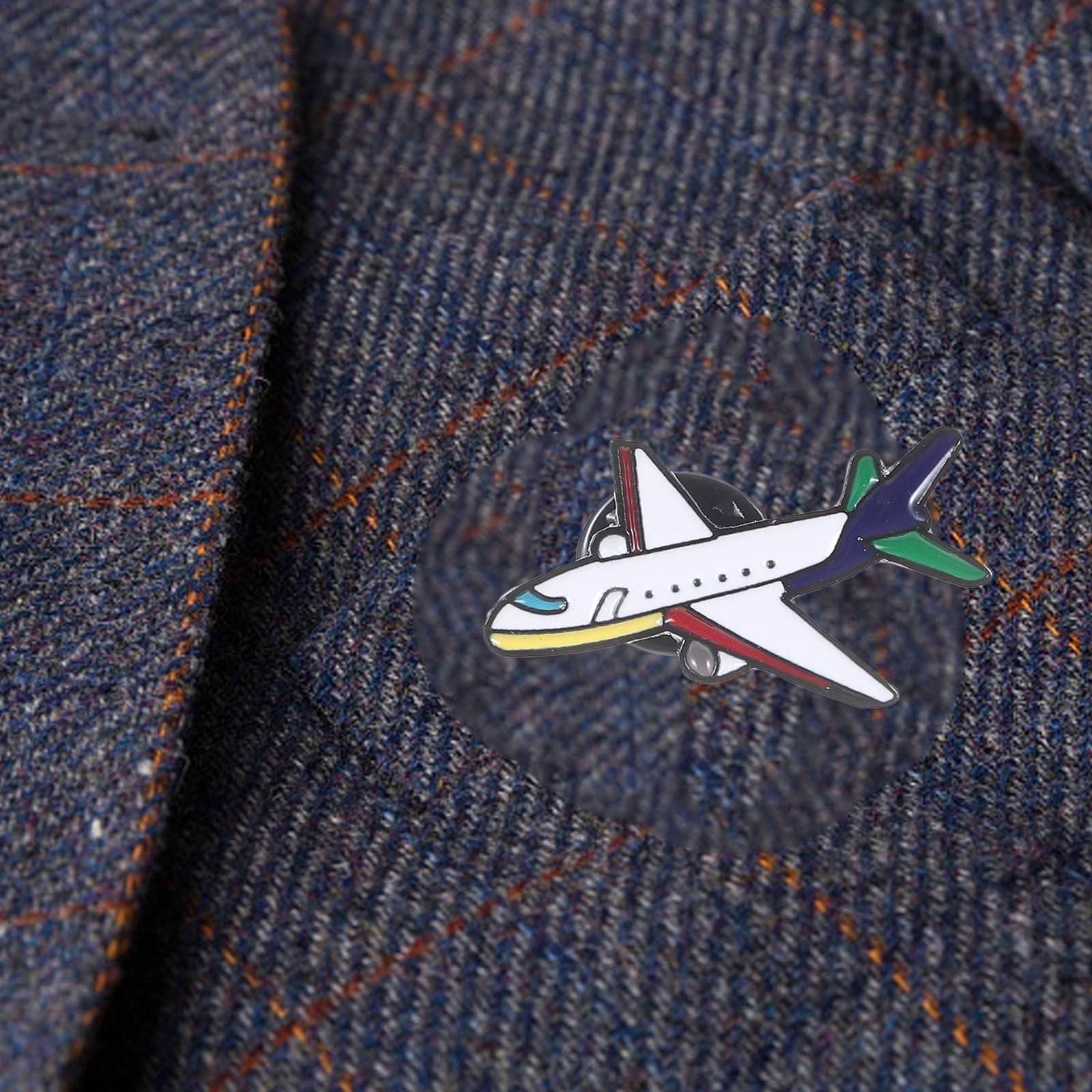 HOMEMAXS 2PCS Personality Airplane Brooch Alloy Airplane Drip Oil ...