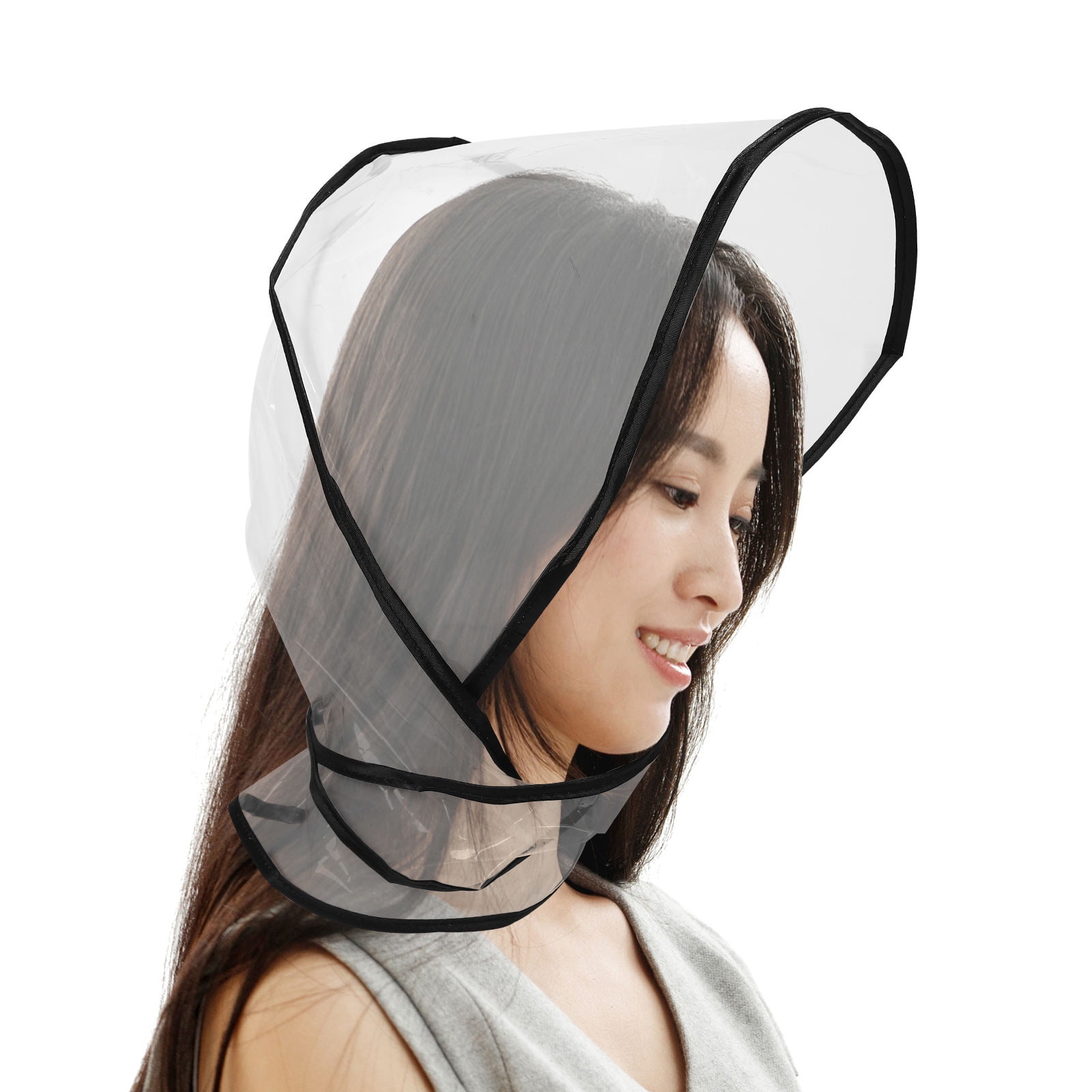 2PCS Rain Bonnet with Visor Clear Plastic Rain Hats Waterproof Raining ...