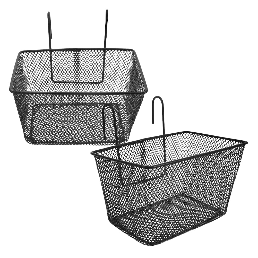 HOMEMAXS 2Pcs Bike Front Basket Large Bike Basket Metal Basket Bike ...