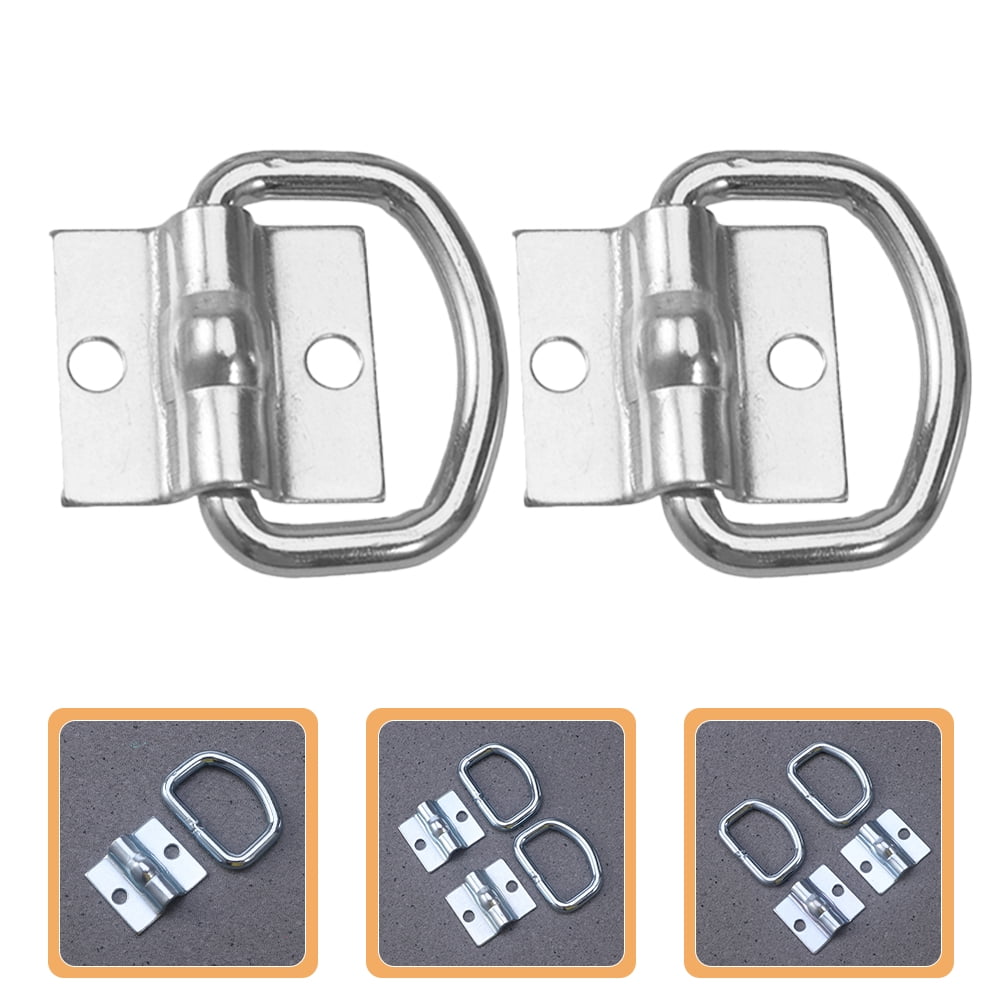 HOMEMAXS 2Pcs D Rings Tie Down Anchor Hooks Heavy Duty Trailer Anchor Lashing Rings for Trailer ...