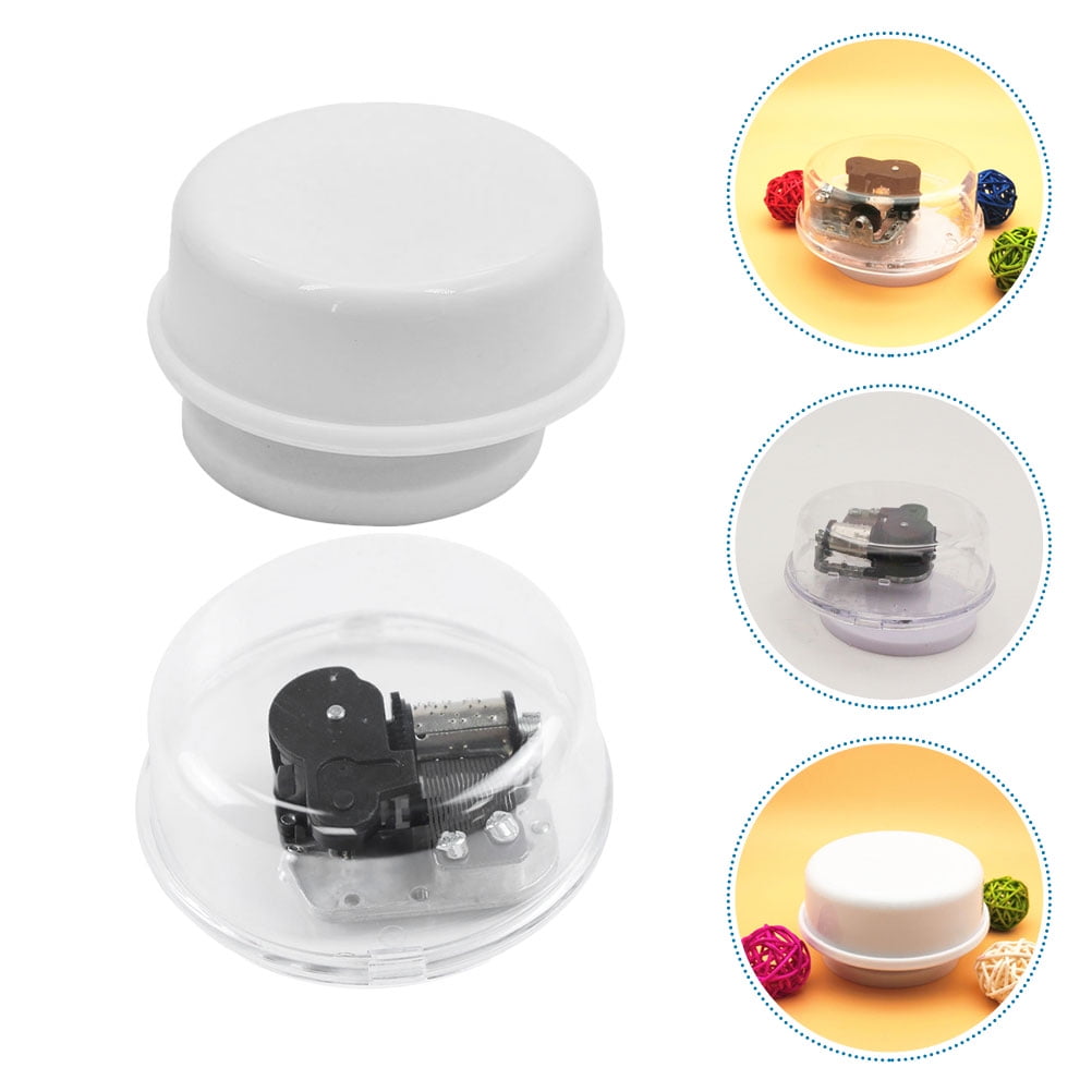 HOMEMAXS 2Pcs DIY Musical Box Base Wind-up Clay Craft Base Clockwork ...